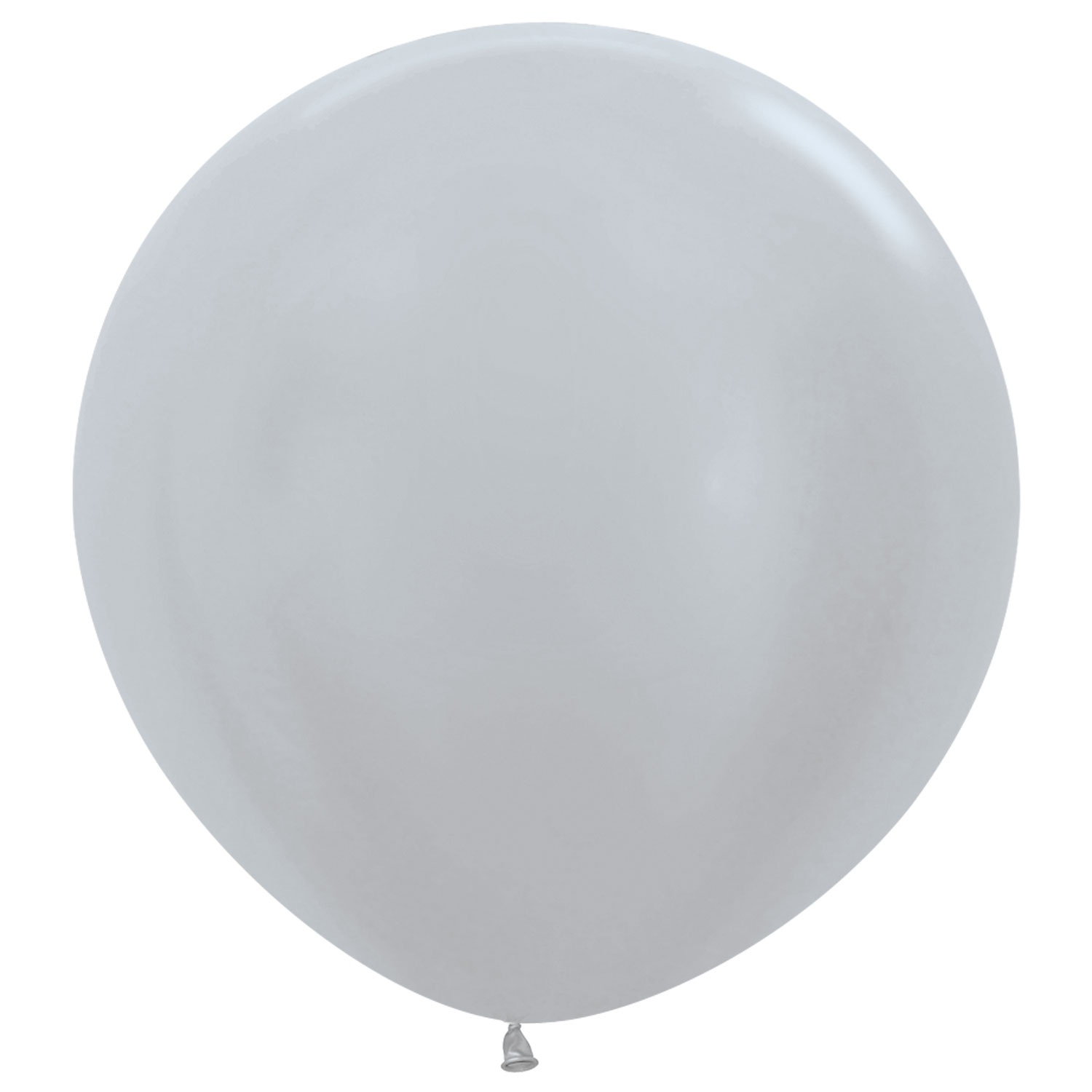 Amscan Sempertex 2 Satin Latex Balloons - 36 Inch Silver Solid