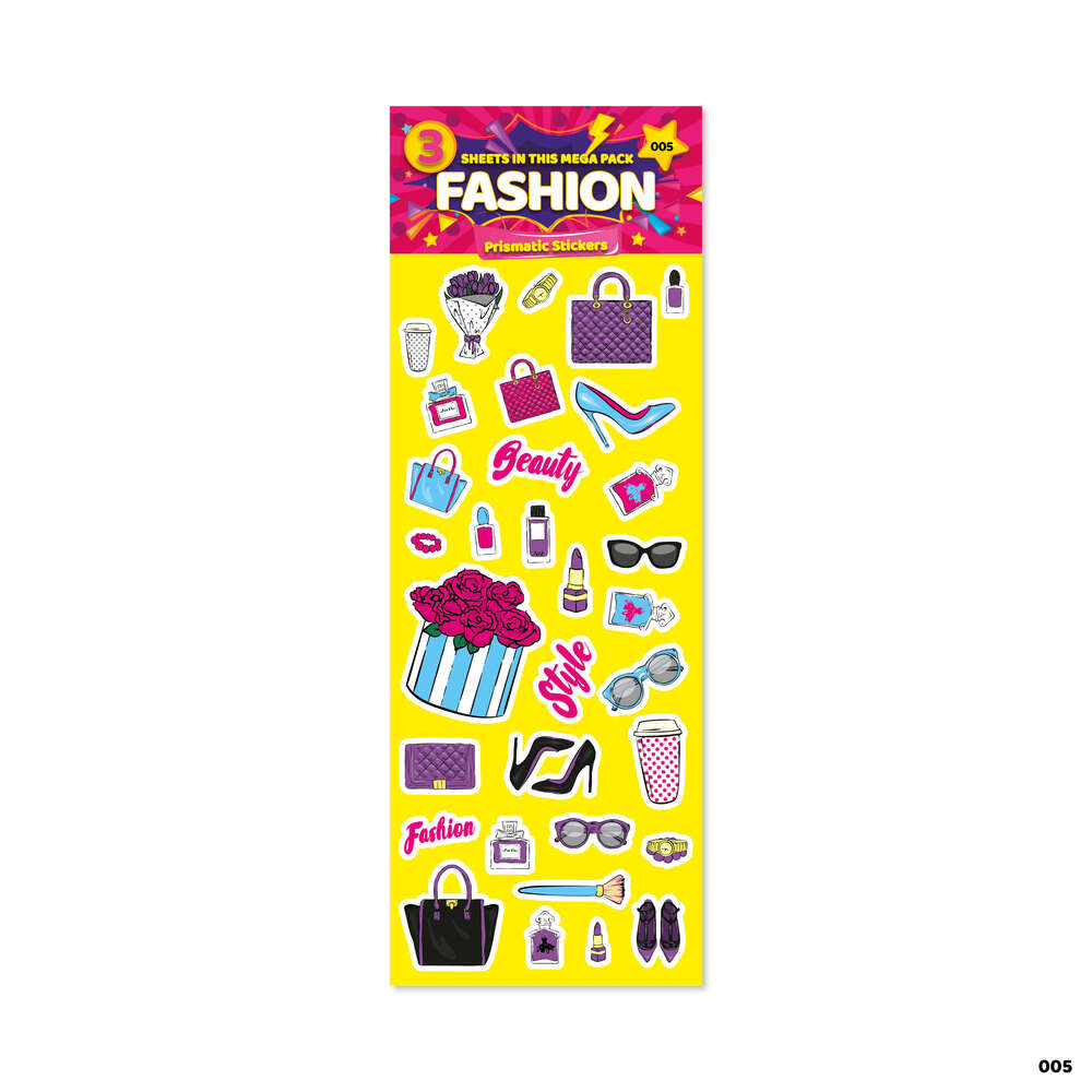 Rowan Fashion Prismatic Stickers - 3 Sheets