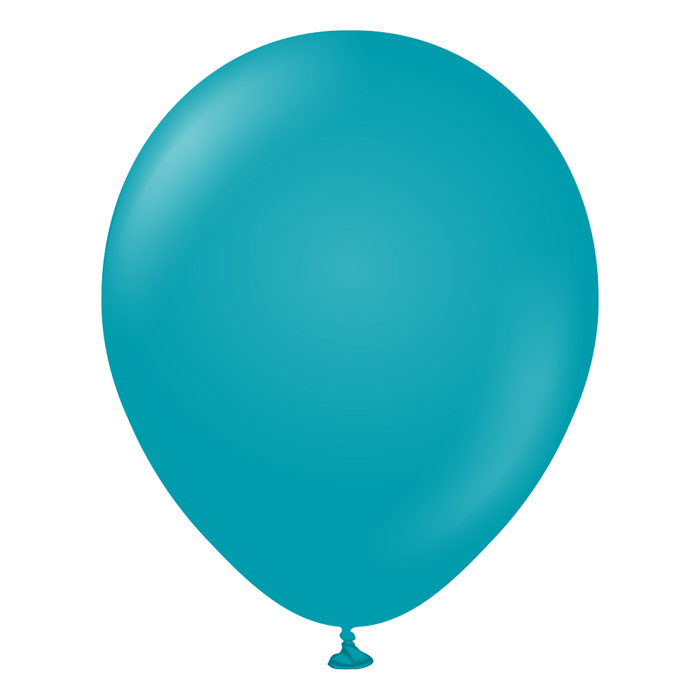 Kalisan 100 Standard Latex Balloons - 12 Inch Turquoise