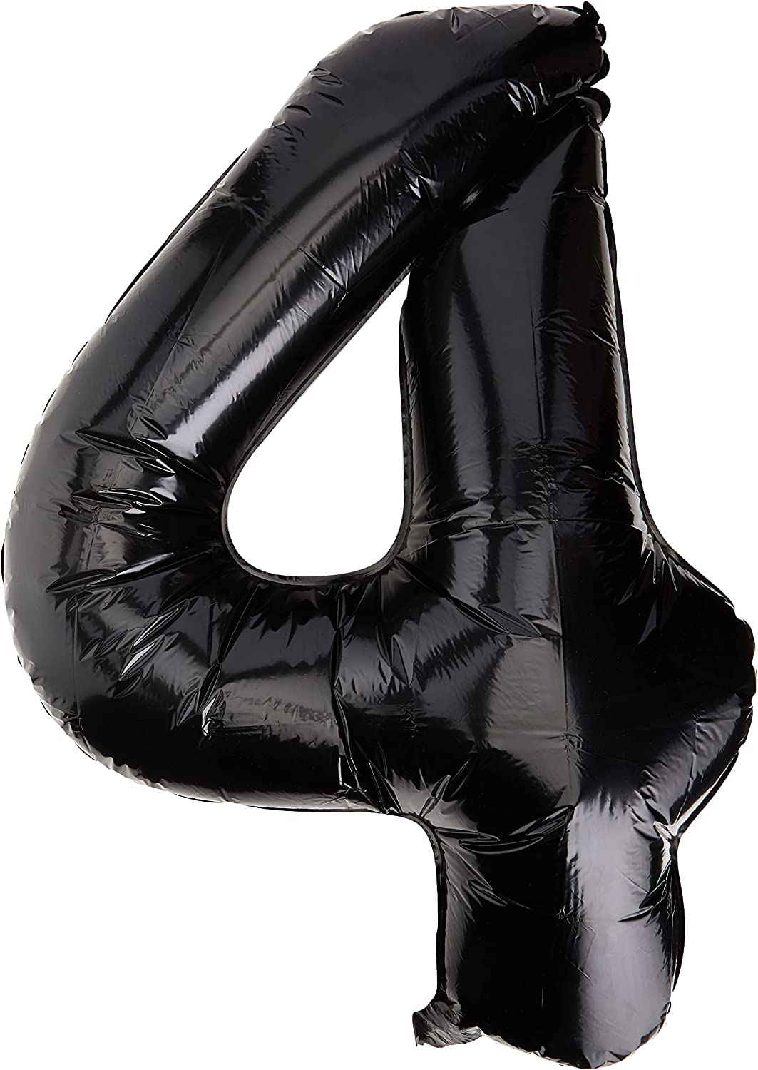 Unique Party 34 Inch Giant Black Foil Number 4 Balloon