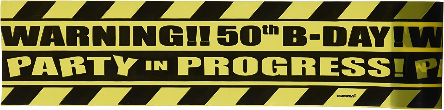Amscan Party Scene Warning Tape 50th Birthday