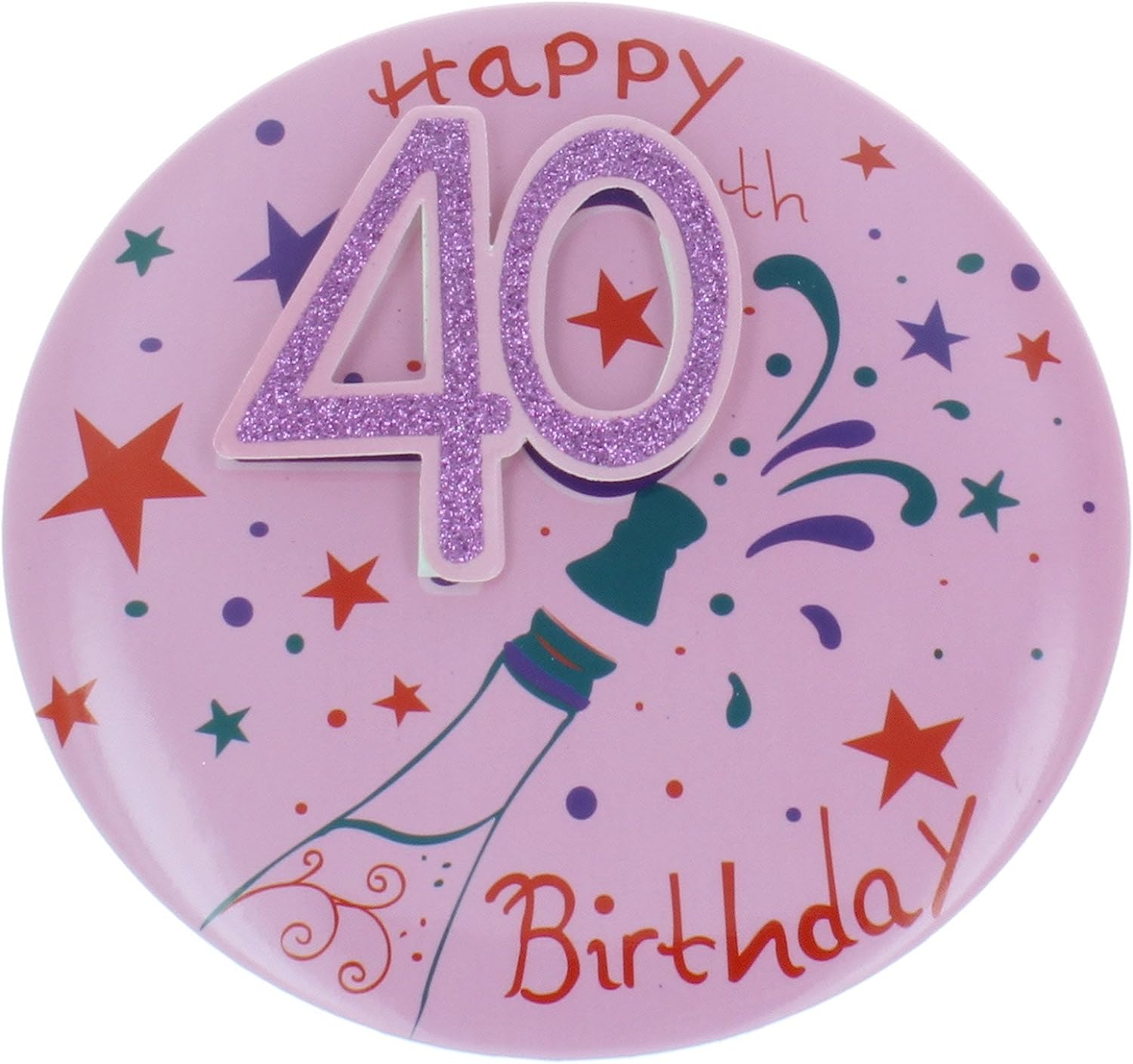 Apac Pink Big 40 Holographic Big Badge