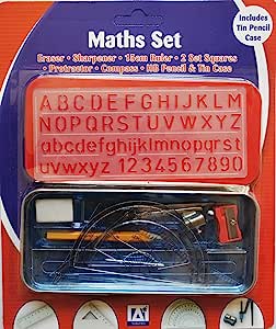 Anker Stationary Maths Set including Tin Pencil Case