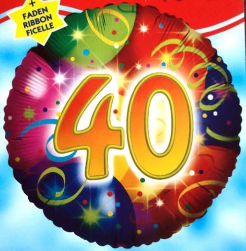Amscan 18 Inch 40th Foil Balloon - MultiColour