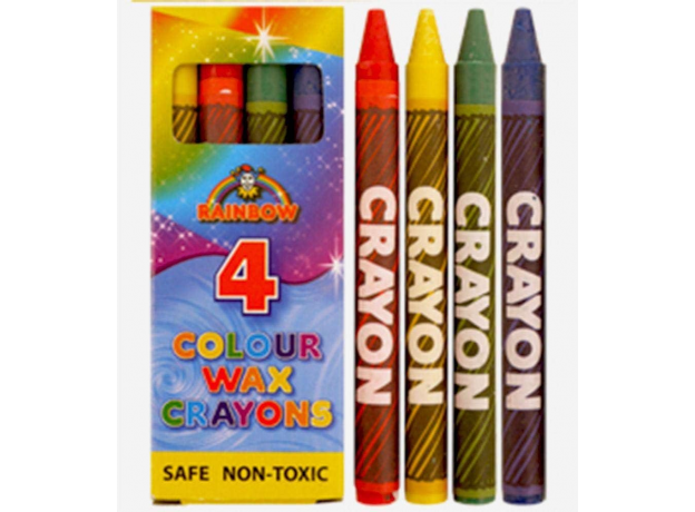 4 Colour Wax Crayons