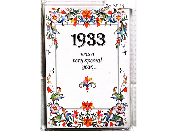 Simon Elvin 1933 Was A Very Special Year Female Birthday - Greeting ...