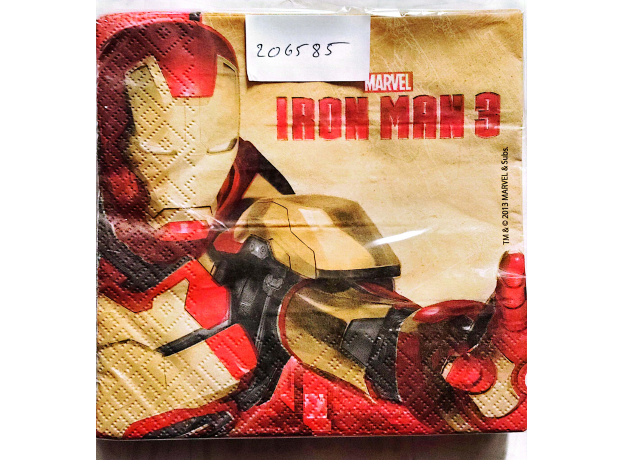 Marvel 13 Inch Iron Man 3 Decoration Party 20 Napkins - Red And Gold