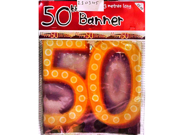 3m Happy 50th Birthday Banner