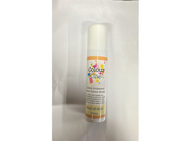 100ml Edible Iridescent Food Colouring Splash Spray - Hint Of Gold