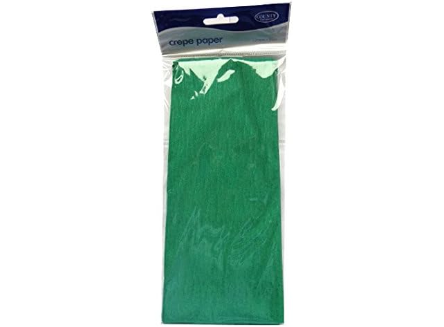 County Crepe Paper - Dark Green 1.5m X 50cm